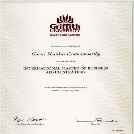 MBA Certificate & Academic transcript | PDF