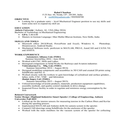 RAHUL RESUME 1 | PDF