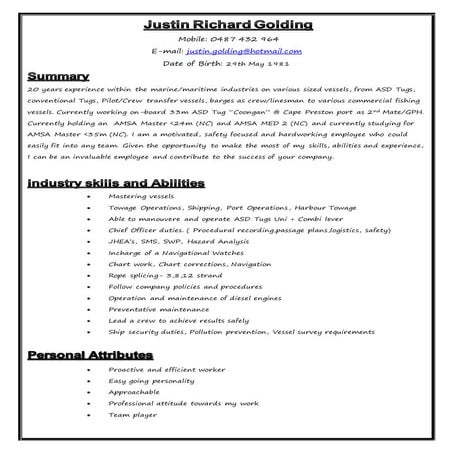 Justin Golding resume 1 | DOCX