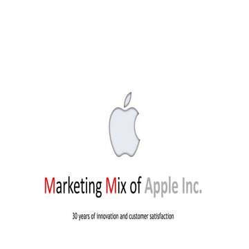 Marketing Mix of Apple Inc | PPTX