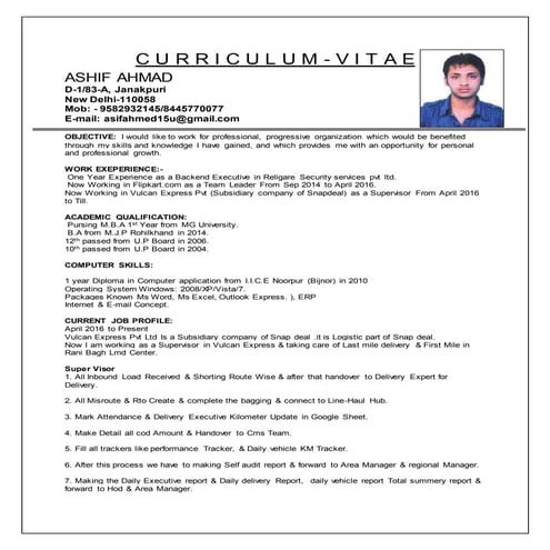 ASHIF AHMED RESUME | DOCX