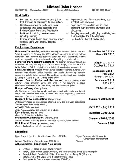 Shawn Faria's Resume | PDF