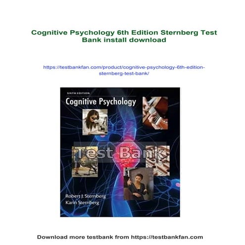 Cognitive Psychology 6th Edition Sternberg Test Bank | PDF