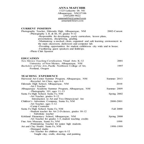 Activities Resume Pratt | DOCX