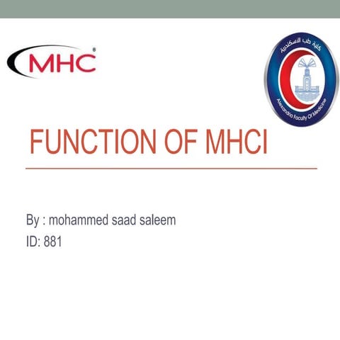 function of mhc | PPT