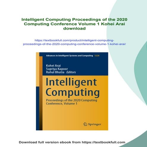 Intelligent Computing Proceedings of the 2020 Computing Conference ...