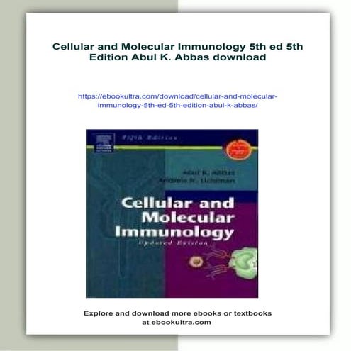 Cellular and Molecular Immunology 5th ed 5th Edition Abul K. Abbas | PDF