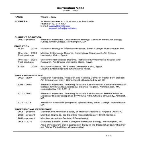 Zaky-Curriculum Vitae, 2015 | DOC