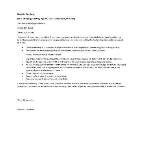 COVER LETTER | DOCX