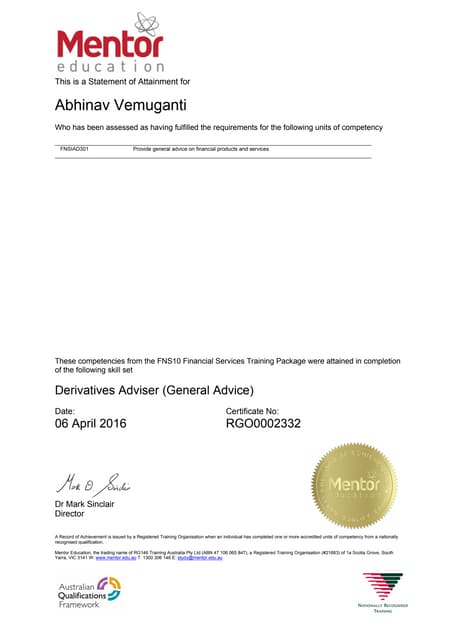 FSR Certificate Tier 2 | PDF