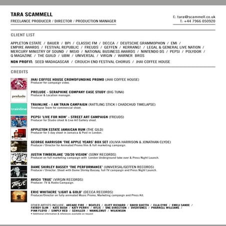 TARA SCAMMELL CV | PDF