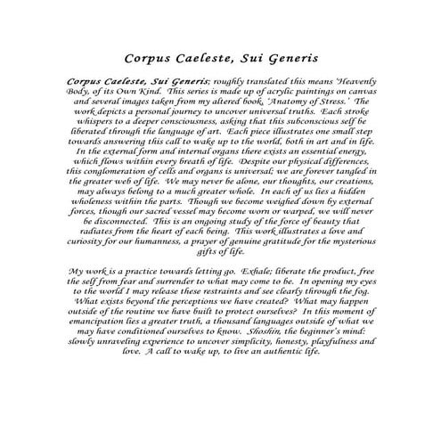 Final Artist Statement | PDF