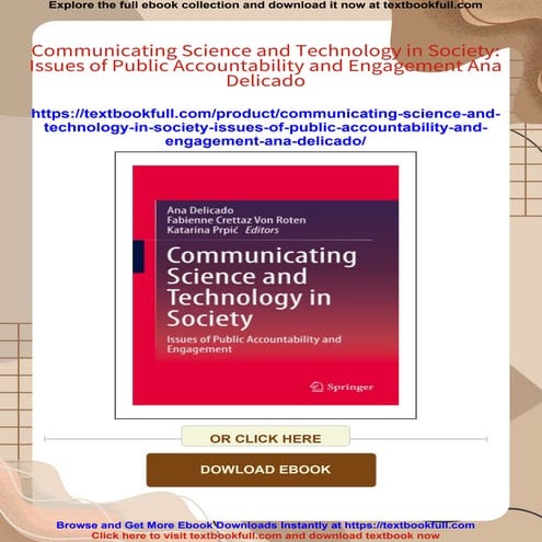 Communicating Science and Technology in Society: Issues of Public ...