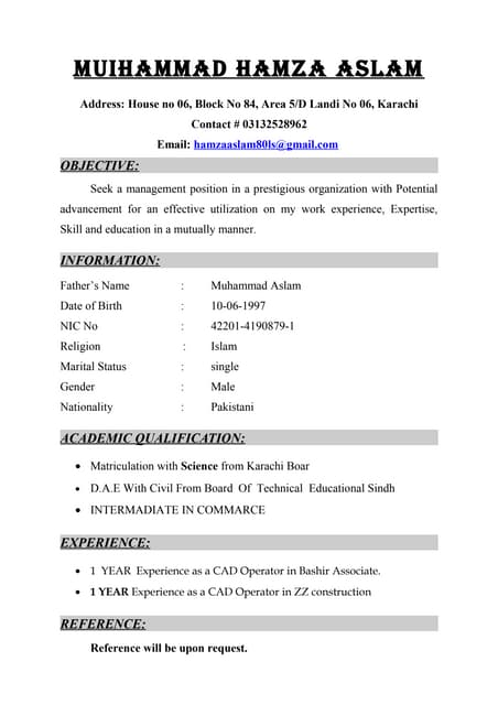 sami cv | RTF | Islam | Religion & Spirituality