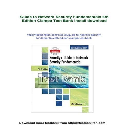 Guide to Network Security Fundamentals 6th Edition Ciampa Test Bank | PDF