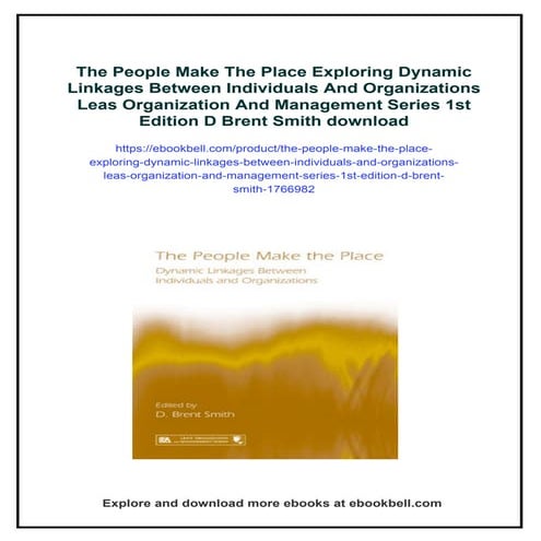The People Make The Place Exploring Dynamic Linkages Between ...
