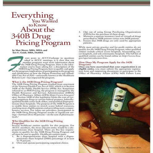 The 340B Drug Pricing Program