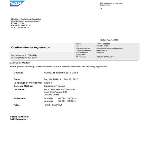 SAP Training Confirmation.PDF