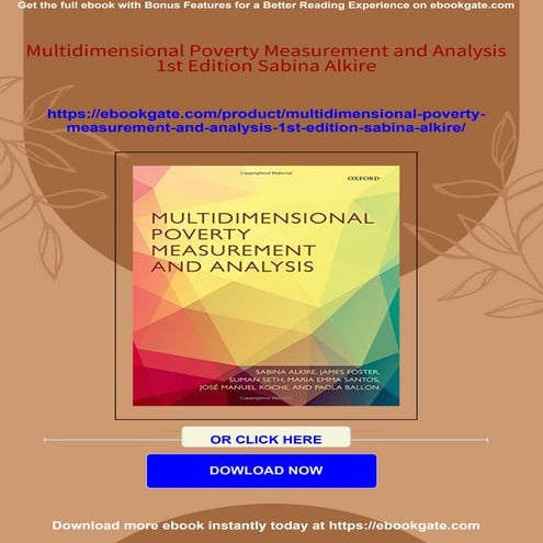 Multidimensional Poverty Measurement and Analysis 1st Edition Sabina ...