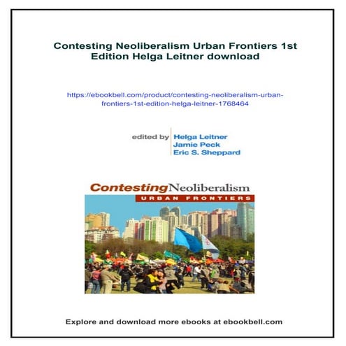 Contesting Neoliberalism Urban Frontiers 1st Edition Helga Leitner | PDF