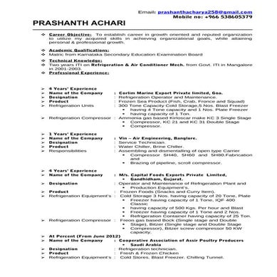 Prashanth cv | DOC