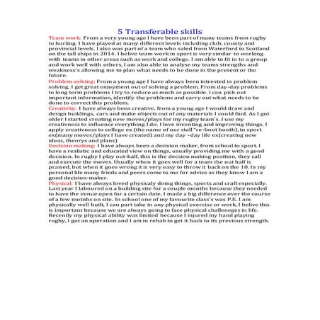 Transferable skills | DOCX