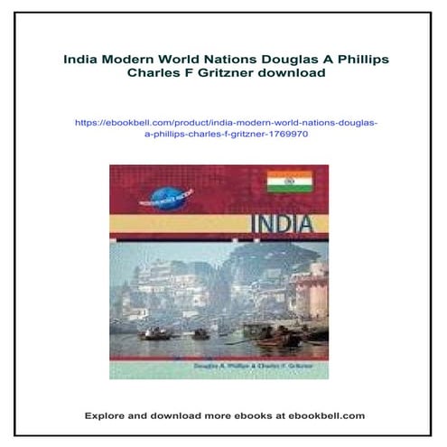 India Modern World Nations Douglas A Phillips Charles F Gritzner | PDF