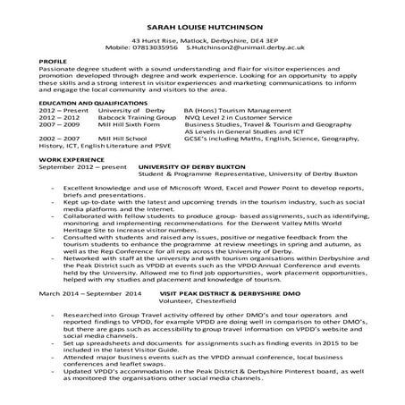 Sarah Hutchinson CV 4 TT edit | PDF
