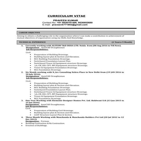 Praveen Kumar Resume | PDF