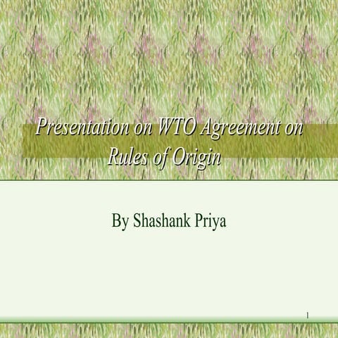 8850 Rules Of Origin | PPT