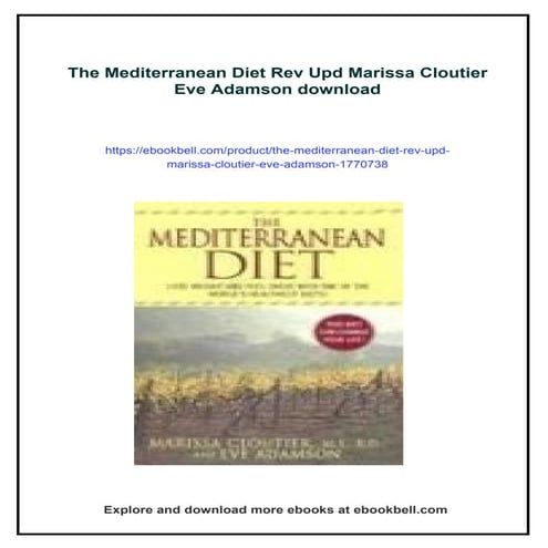 The Mediterranean Diet Rev Upd Marissa Cloutier Eve Adamson | PDF