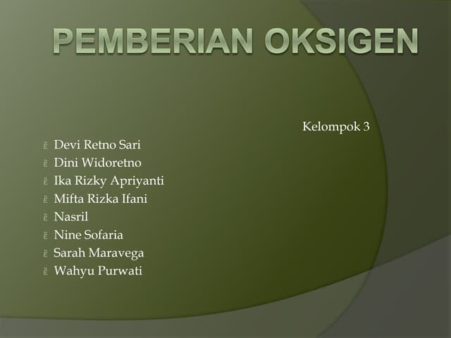TERAPI OKSIGENASI | PPTX
