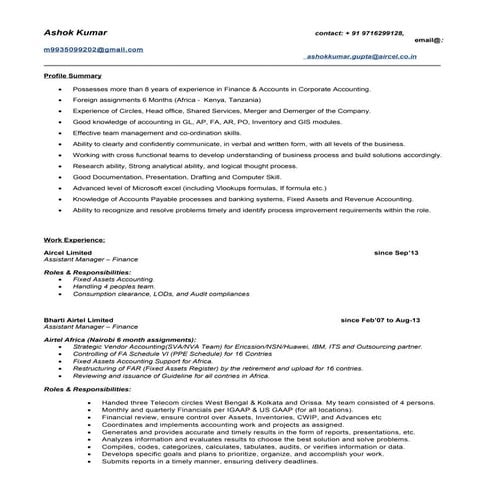 Resume_Ashok Kumar | DOC