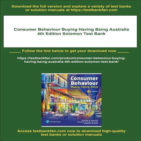 Consumer Behaviour Buying Having Being Australia 4th Edition Solomon ...