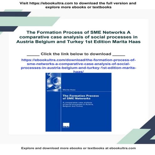 The Formation Process of SME Networks A comparative case analysis of ...