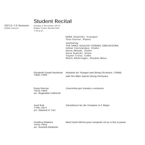 recital program | PDF