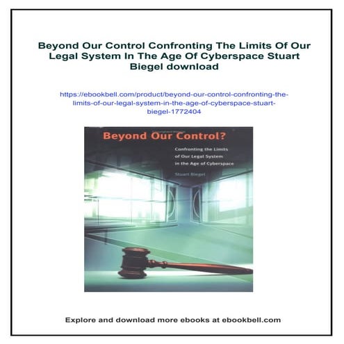 Beyond Our Control Confronting The Limits Of Our Legal System In The ...