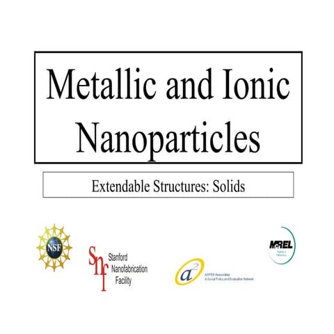 Metal Nanoparticles - Solids | PPT