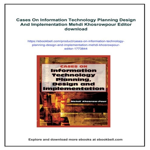 Cases On Information Technology Planning Design And Implementation ...