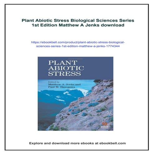 Plant Abiotic Stress Biological Sciences Series 1st Edition Matthew A ...