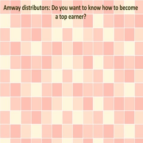 Strategies To Increase Your Amway Earnings | PPTX
