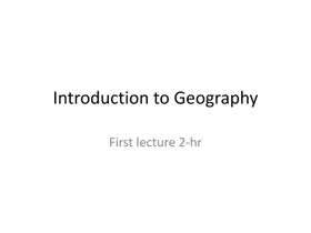 Geo crash course | PPT