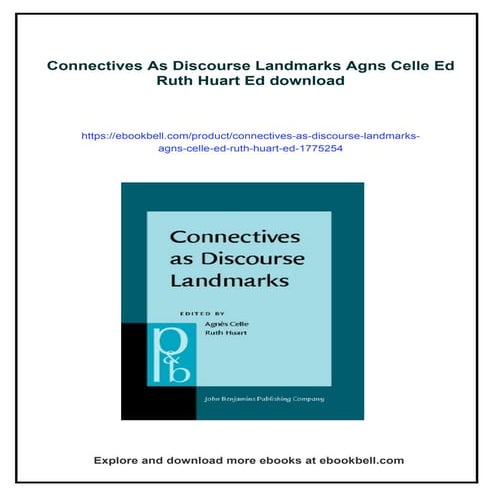 Connectives As Discourse Landmarks Agns Celle Ed Ruth Huart Ed | PDF