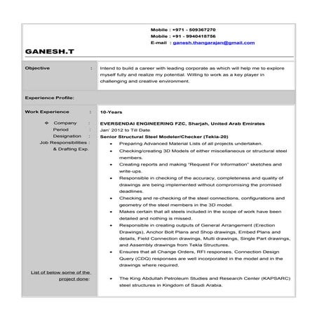 Resume_Ganesh.T | DOC