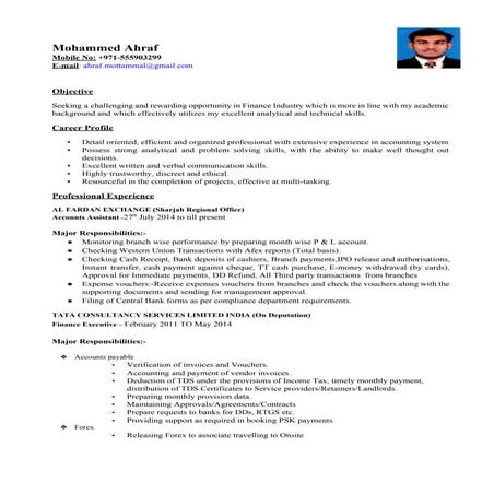 CV_MOHAMMED AHRAF | PDF | Business Accounting & Finance | Business