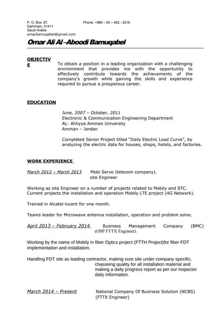Anas Cv | PDF