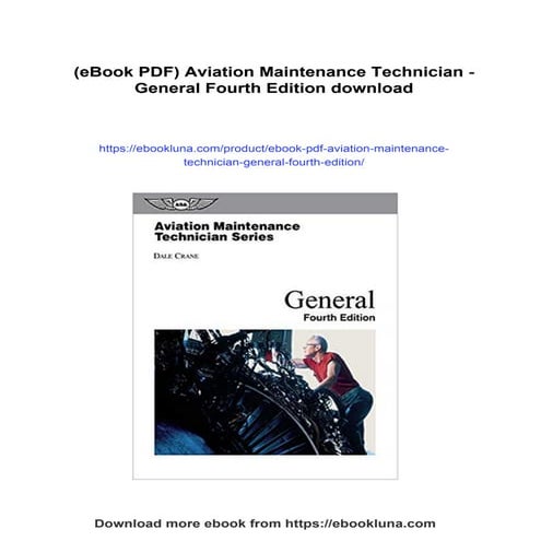 (eBook PDF) Aviation Maintenance Technician - General Fourth Edition | PDF