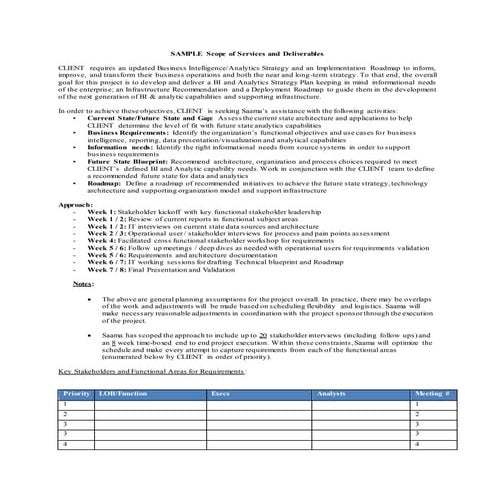 Sample Assessment SOW Scope | PDF