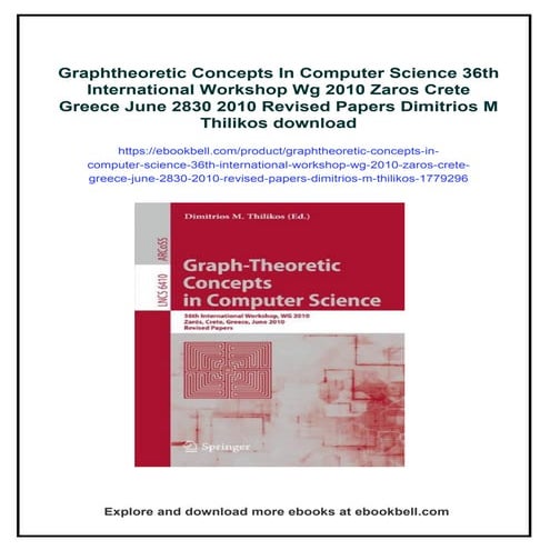 Graphtheoretic Concepts In Computer Science 36th International Workshop ...