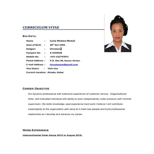 LUCIA'S CV | DOC